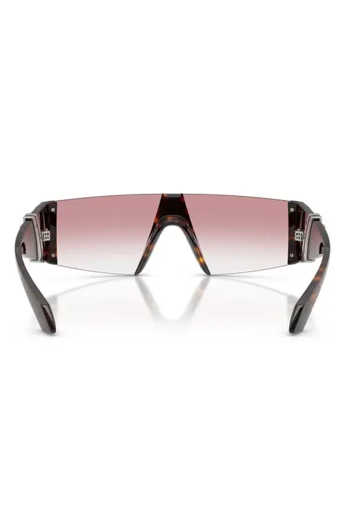 Versace Rimless Rectangular Sunglasses With Medusa Hardware - Havana/clear Gradient Pink