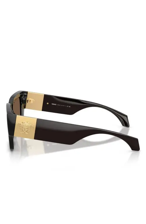 Versace Square Sunglasses - Transparent Brown/brown