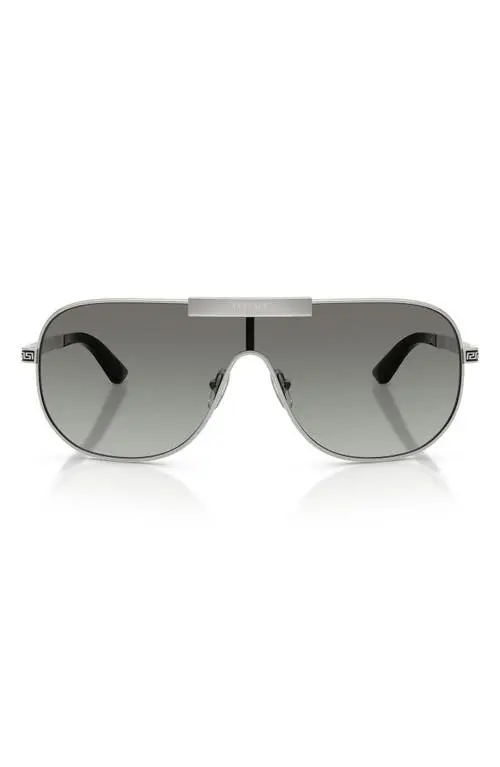 Versace Irregular Shield Sunglasses - Silver/grey Gradient