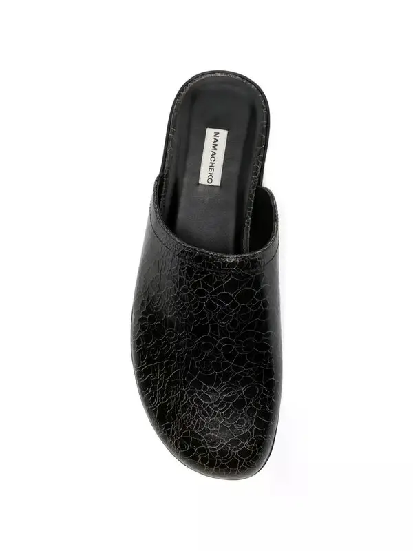 NAMACHEKO Crackled Effect Loafers