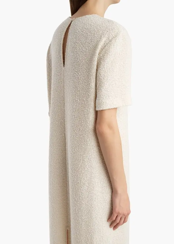 Khaite Webber Dress In English Twist Tweed - Natural