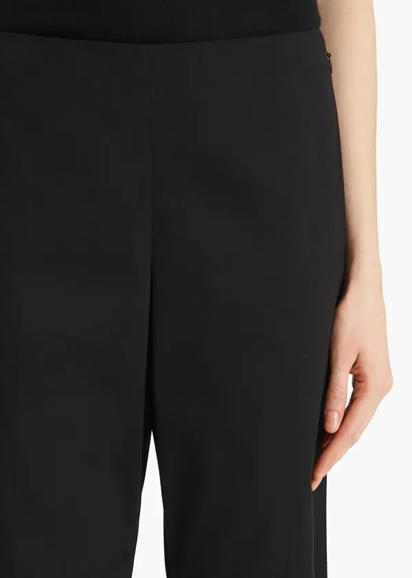 Khaite Walter Bell-leg Pants In Cotton Silk - Black