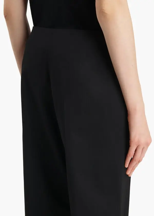 Khaite Walter Bell-leg Pants In Cotton Silk - Black