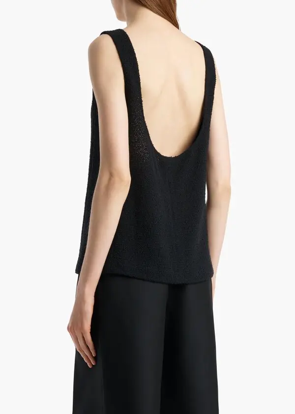 Khaite Parker Textured Cotton-rich Tweed Tank