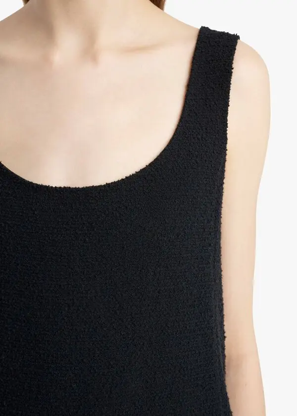 Khaite Parker Textured Cotton-rich Tweed Tank