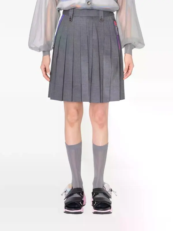 Kolor Pleated Panelled Mini Skirt