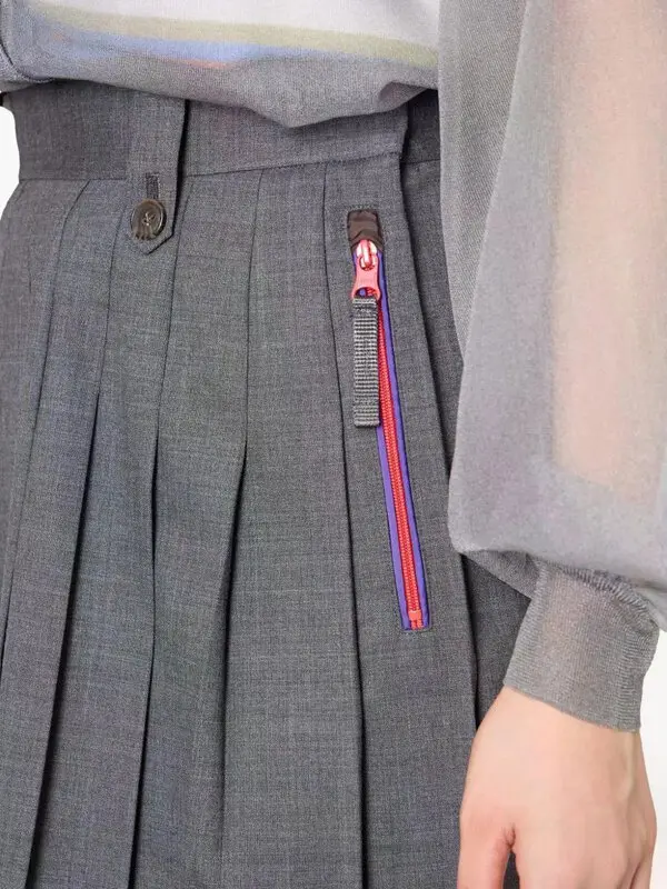 Kolor Pleated Panelled Mini Skirt
