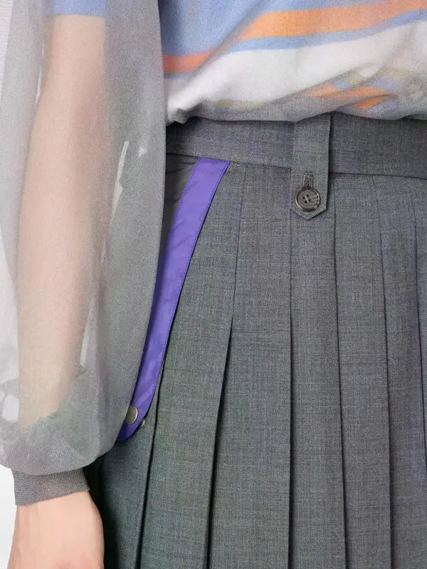 Kolor Pleated Panelled Mini Skirt