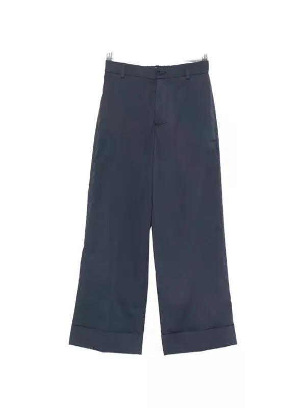 BONHEUR Dali Cropped Turn-up Trousers - Blue