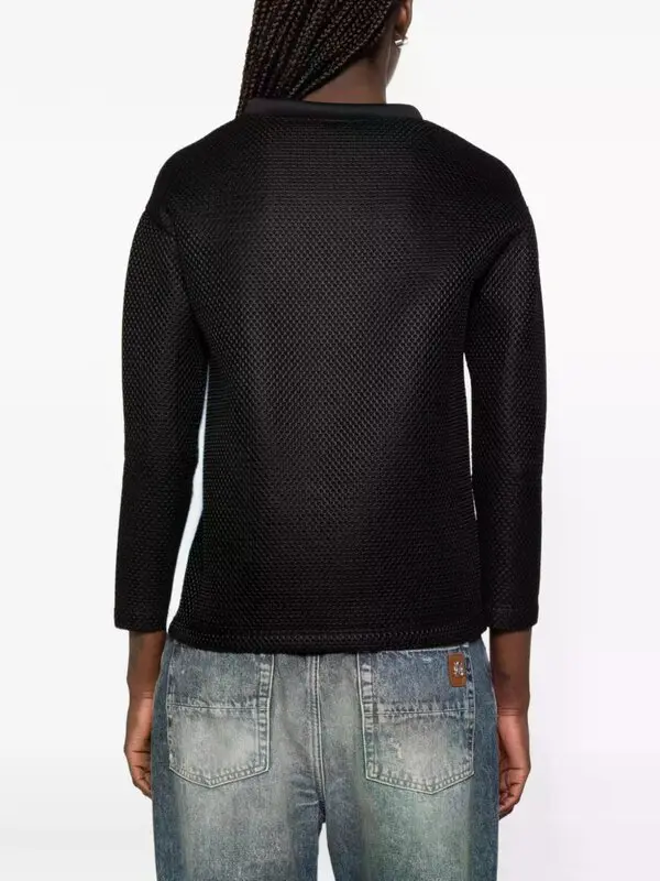 The Artistylist Graphic Print Mesh Sleeve Sweatshirt