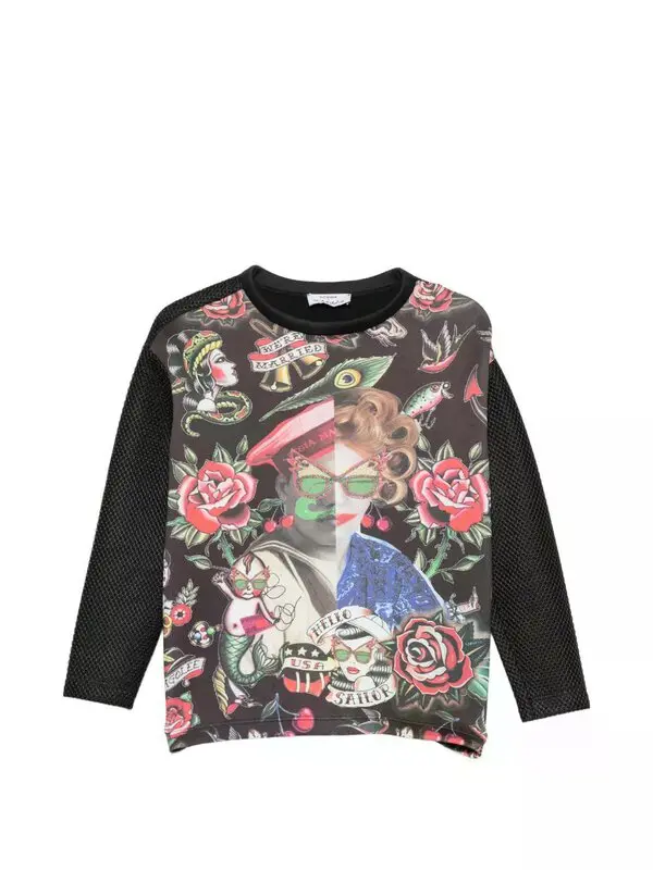 The Artistylist Graphic-print Long Sleeve Sweatshirt