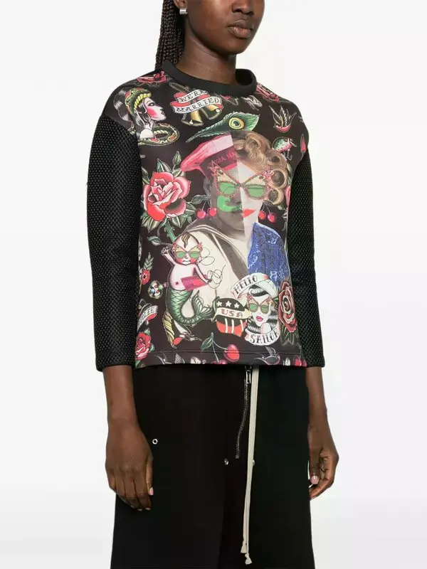 The Artistylist Graphic-print Long Sleeve Sweatshirt