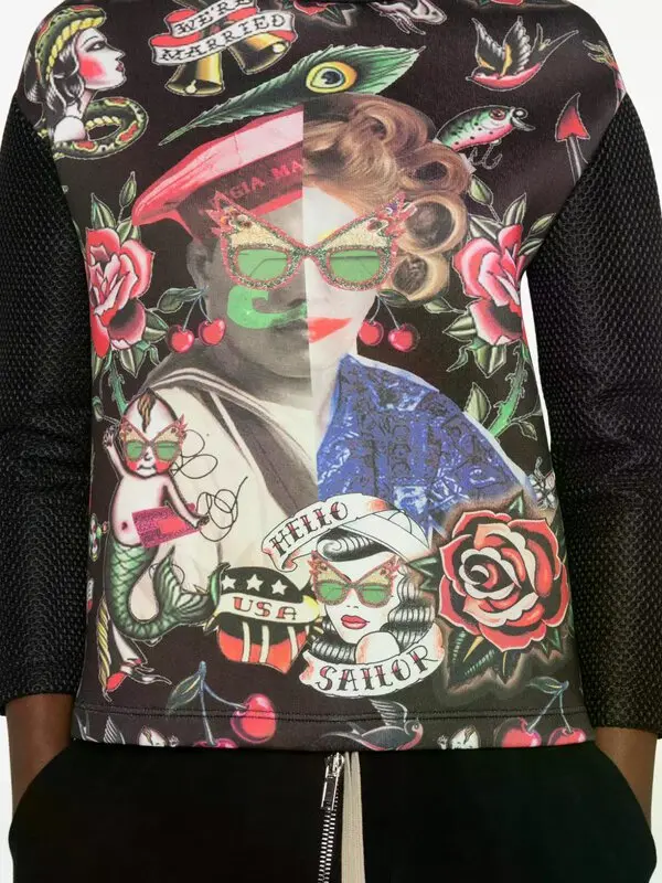 The Artistylist Graphic-print Long Sleeve Sweatshirt