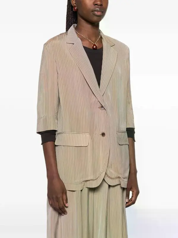 UMA WANG Kali Stripe Single-breasted Blazer