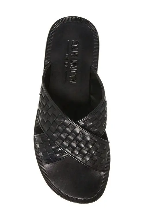 Steve Madden Lorenze Woven Leather Slide Sandal