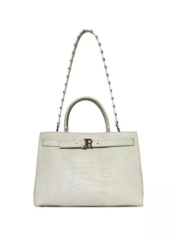 John Richmond Croc-effect Studded Tote Bag