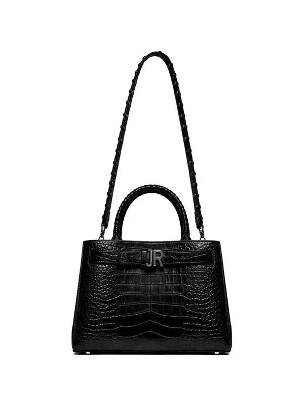 John Richmond Croc-effect Braided-handle Tote Bag