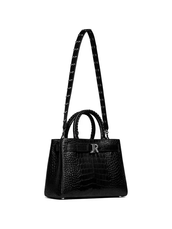 John Richmond Croc-effect Braided-handle Tote Bag