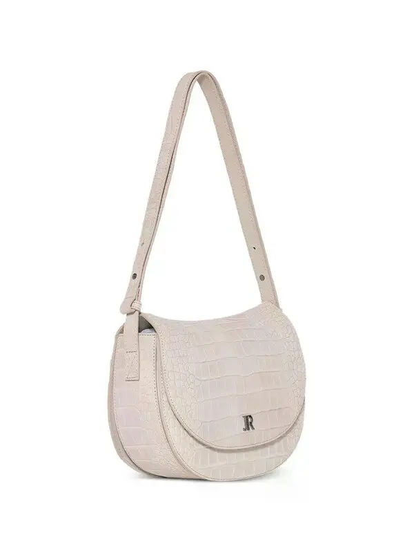 John Richmond Croc-effect Leather Shoulder Bag