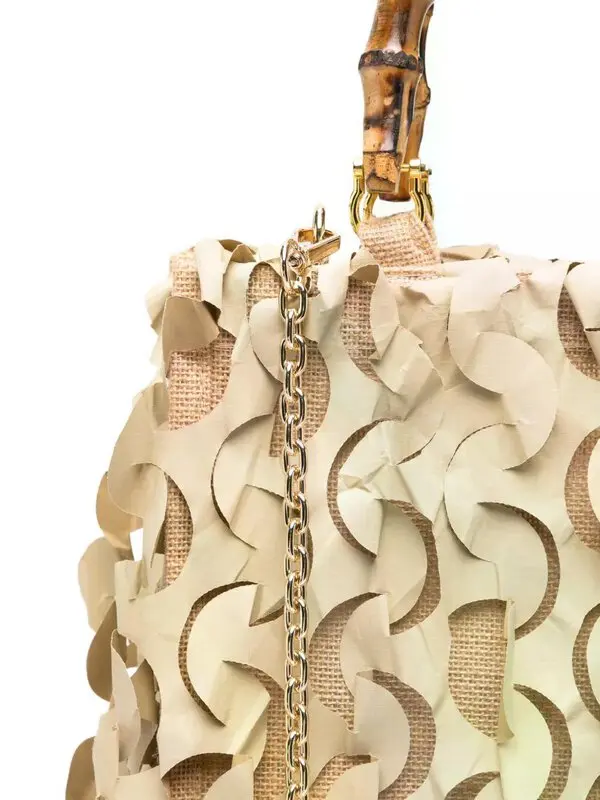 LA MILANESA Oceano Bamboo-handle Tote Bag - Neutrals