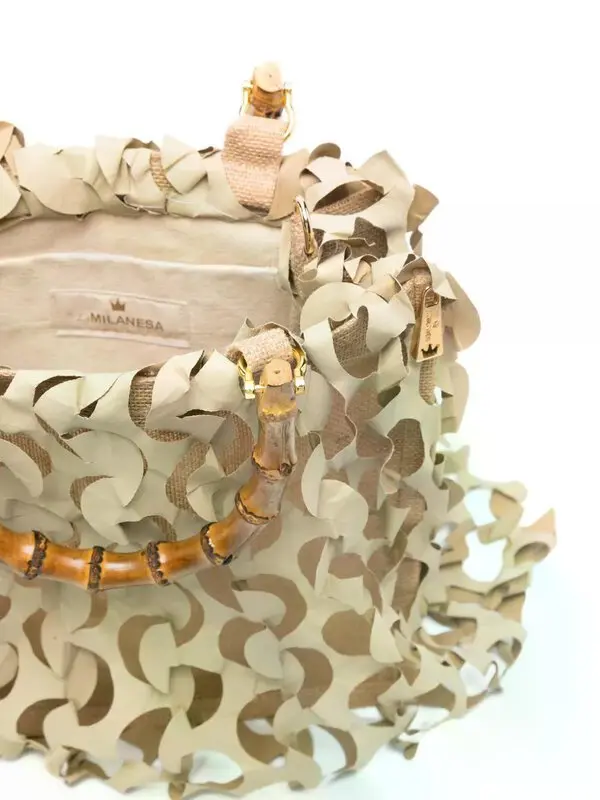LA MILANESA Oceano Bamboo-handle Tote Bag - Neutrals