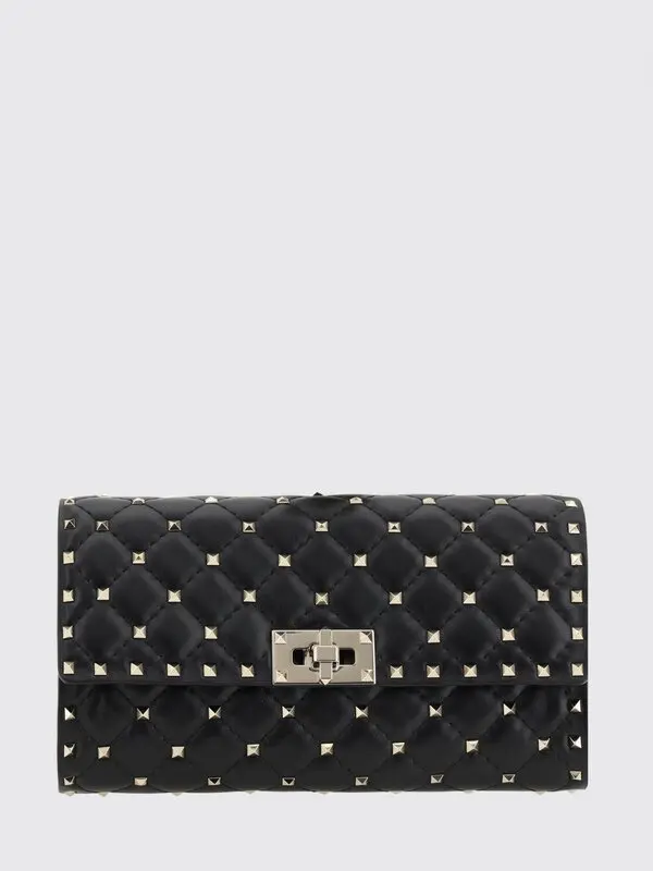 Valentino Garavani Rockstud Spike Matelassé Nappa Clutch - Black