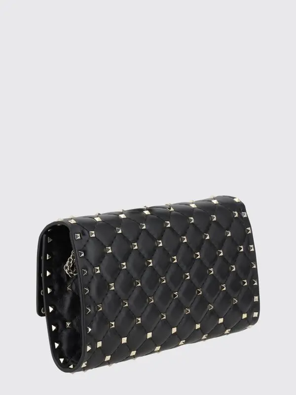 Valentino Garavani Rockstud Spike Matelassé Nappa Clutch - Black