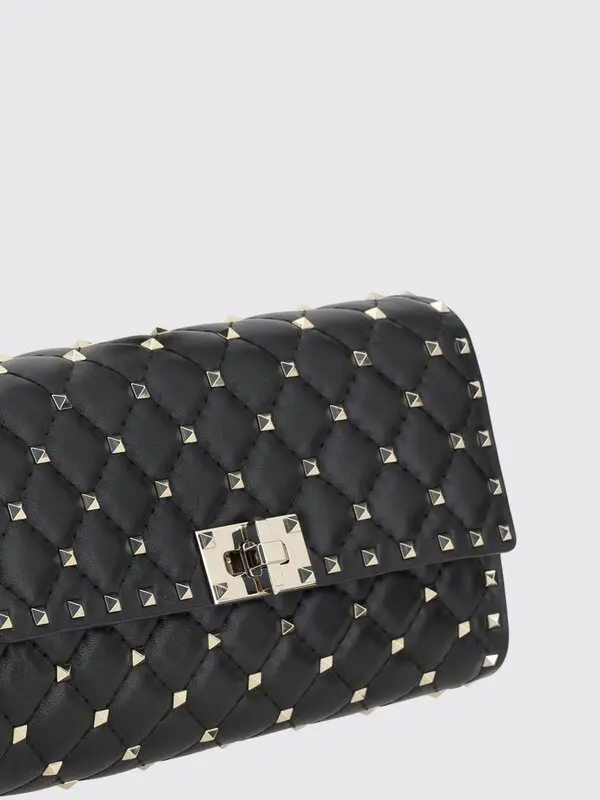 Valentino Garavani Rockstud Spike Matelassé Nappa Clutch - Black