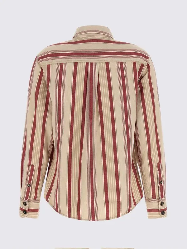 Isabel Marant Étoile Striped Cotton Shirt With Epaulettes And Chest Pockets