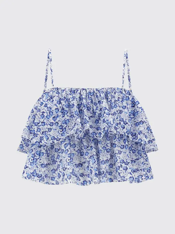 Isabel Marant Étoile Floral Cotton Cropped Top
