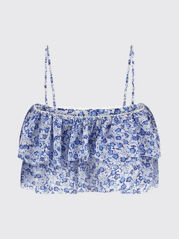 Isabel Marant Étoile Floral Cotton Cropped Top