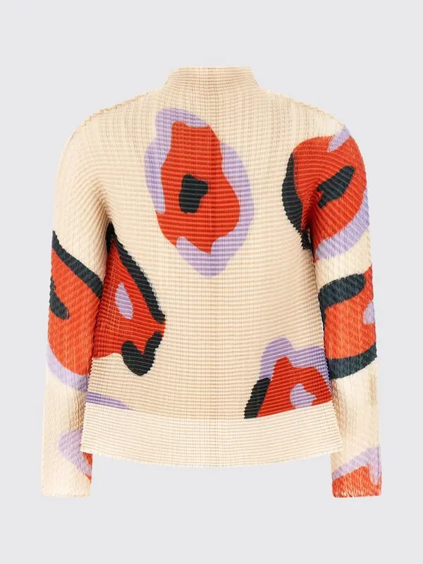 Issey Miyake Pleated Floral Print Jacket