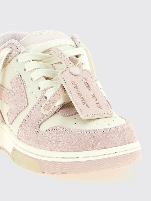 Off-White Out Of Office" Suede And Leather Sneakers - Pink