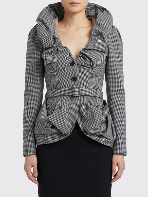 VIVIENNE WESTWOOD Tailored Jacket With Belt Detail - Grey