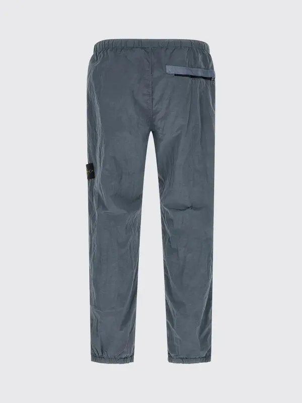 Stone Island Technical Fabric Cargo Trousers With Elasticated Waist - Blue