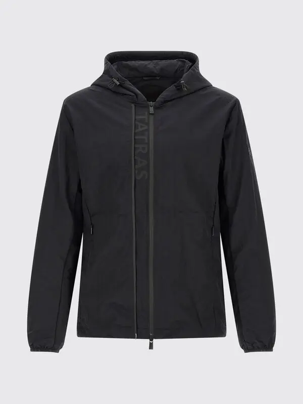 TATRAS Nylon Hooded Zip-up Windbreaker Jacket - Black