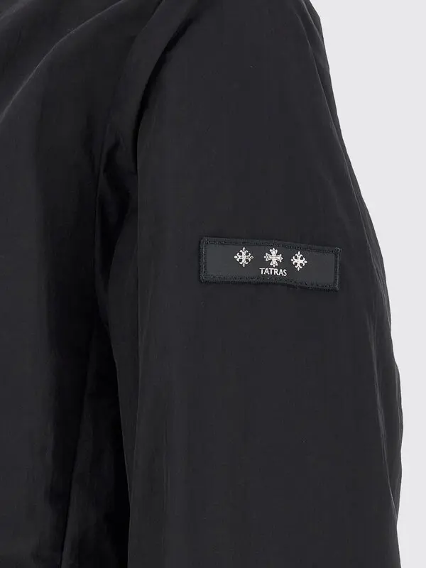 TATRAS Nylon Hooded Zip-up Windbreaker Jacket - Black