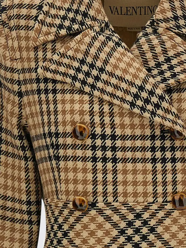 Valentino Garavani Plaid Double-breasted Jacket