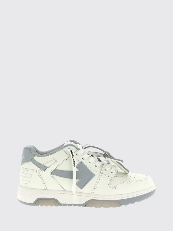Off-White Leather Low Top Sneakers - Grey
