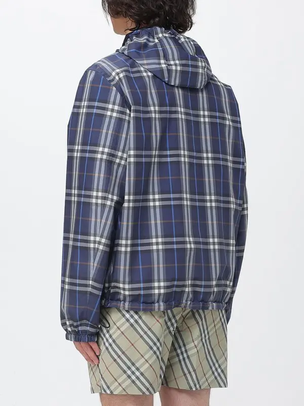 Burberry Checked Polyester Windbreaker Jacket