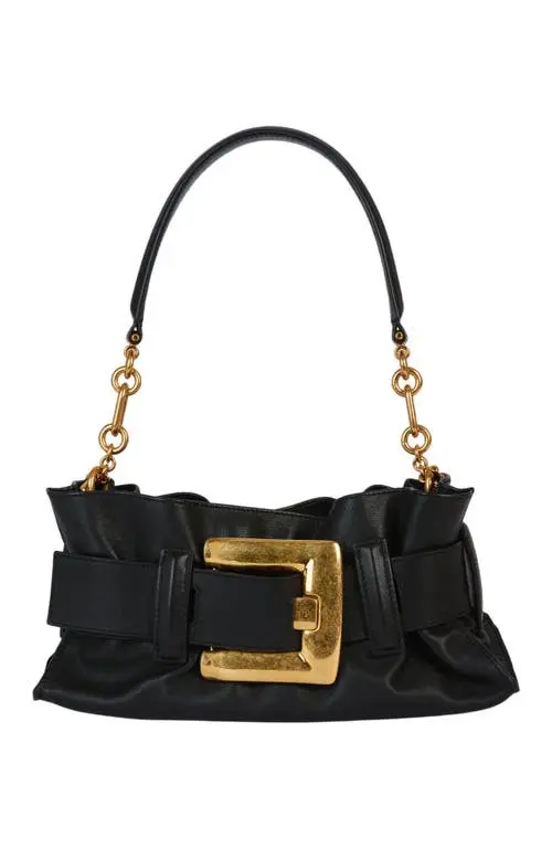 Balmain Mini Anthem Bag In Smooth Leather - Black