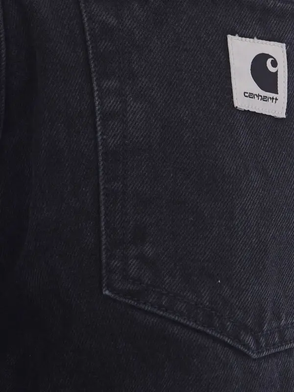 Carhartt Work In Progress Wide Leg Jeans In Cotton Denim - Black