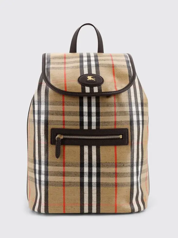 Burberry Check Canvas Backpack - Sand