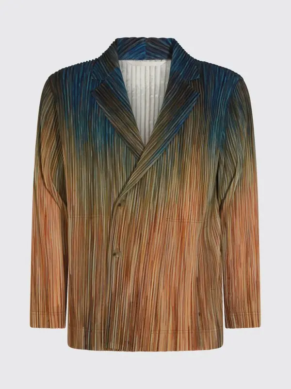 Issey Miyake Homme Plissé Double-breasted Pleated Blazer