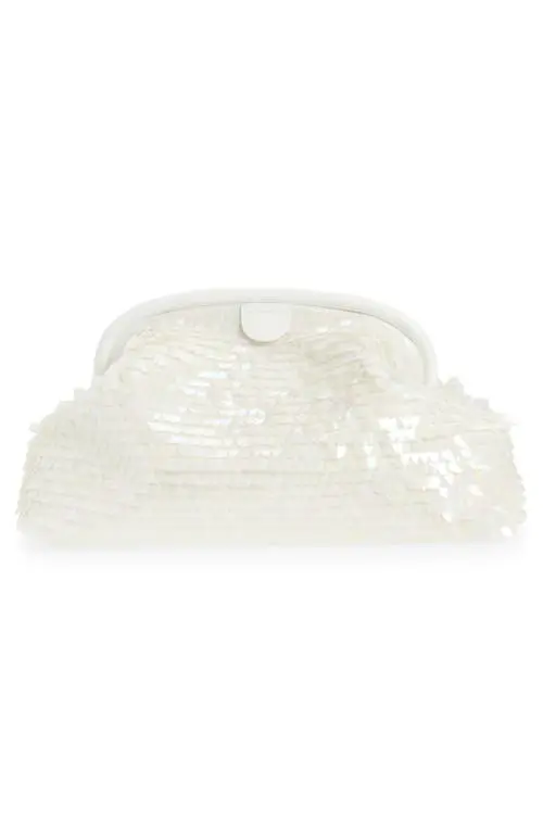 Stella McCartney Oversize Falabella Padded Soft Paillette Clutch With Chain