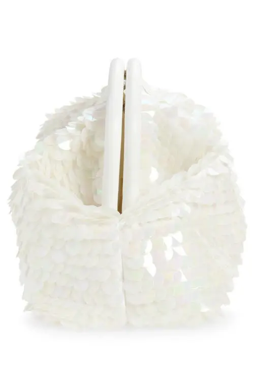 Stella McCartney Oversize Falabella Padded Soft Paillette Clutch With Chain
