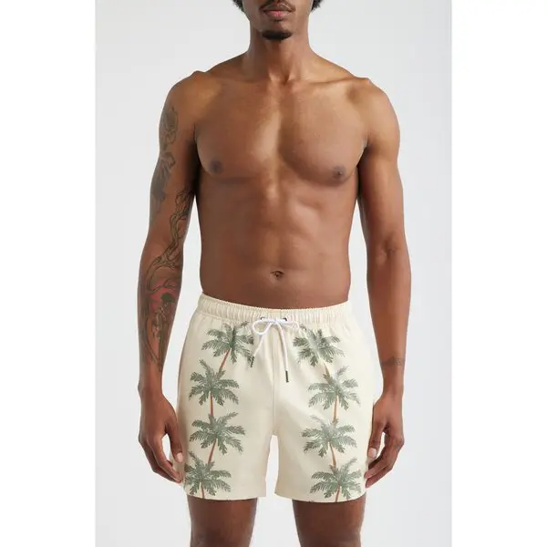 MAVRANS Palm Row Swim Trunks - Light Green