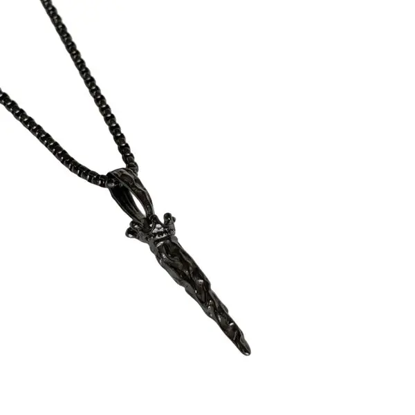 ISKRA Royal Horn Pendant Necklace - Black