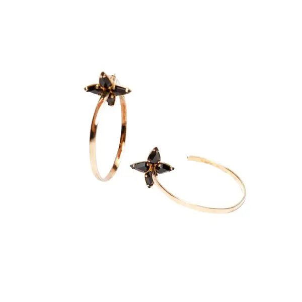 ISKRA Embrace Earrings In Gold And Black - Gold/black