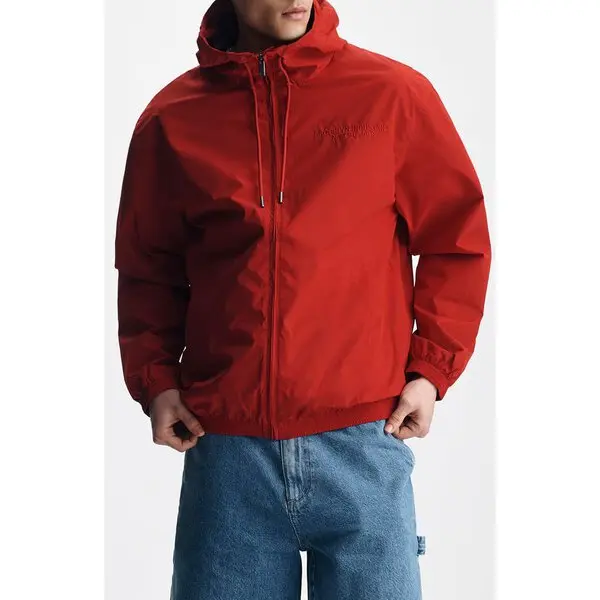 Brooklyn Industries Hooded Jacket With Drawstring And Elasticated Waistband